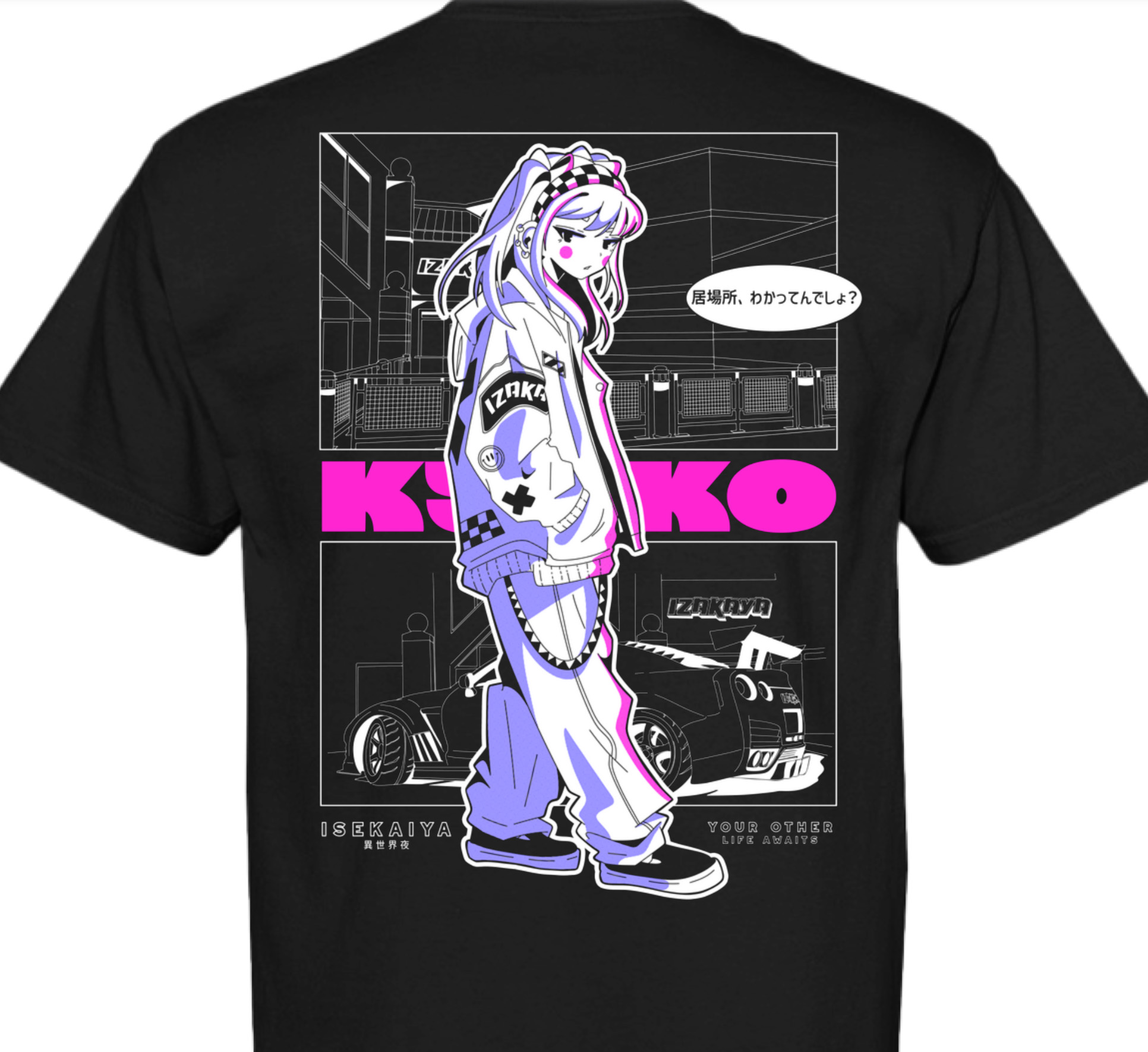 Kyoko “Street Punk” Collab Oversized Tee | ISEKAIYA